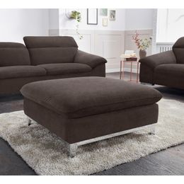 Hocker COTTA, B:98cm H:46cm T:98cm, braun, Struktur (100% Polyester );Chenille (90% Polyester; 10% Polyamid ), Wohnzimmer, Hocker, "Teresa"
