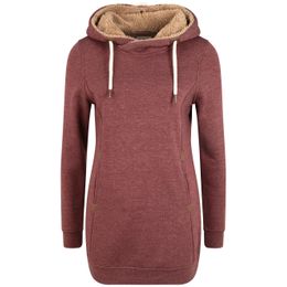 oxmo Damen Kapuzenpullover "Hoodie OXVicky", rot, Casual, Gr. S, Obermaterial: 80% Polyester PES. 20% Baumwolle CO., Sweatshirts