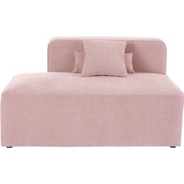 Recamiere Home Affaire, B:140cm H:76,5cm T:93cm, rosa, 100% Polyester, Sofas, "Sundstrup", Modulserie, individuelle Zusammenstellung