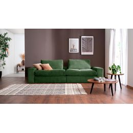 Big-Sofa Alina, B:266cm T:123cm, gr&uuml;n, Cord GCT (92% Polyester, 8% Nylon), Sofas, "Sandy", 266 cm breit und 123 cm tief, in modernem Cordstoff