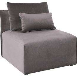 Sessel OTTO HOME, B:82cm H:74cm T:90cm, grau, Samtoptik (100% Polyester);Struktur (100% Polypropylene);Webstoff (100% Polyester);Struktur fein (100%