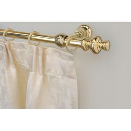 Gardinenstange Garesa, L:350cm &Oslash;:20mm, grau, Metall, Wohnzimmer, Gardinenstangen, "ANDREA", Vorhanggarnitur, verl&auml;ngerbar, Endknopf Profil gro&szlig;, mit