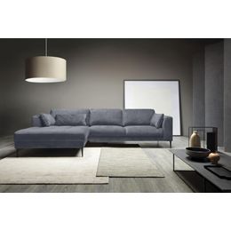 Ecksofa Trendmanufaktur, B:280cm H:80cm T:168cm, blau, 100% Polyester, Wohnzimmer, Sofas, "Luzi, wahlweise mit Schlaffunktion & Bettkasten. OTTOs