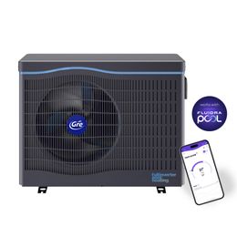 Pool-W&auml;rmepumpe GRE, B:38,3cm H:64,8cm L:85,8cm, schwarz, Kunststoff, Polyvinylchlorid (PVC), W&auml;rmepumpen, "HPGIC30", Inverter W&auml;rmepumpe, F&uuml;r Pools