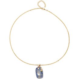 Firetti Damen Kette mit Anh&auml;nger "Schmuck Geschenk Halsschmuck Anker/Halskette Sternzeichen Geburtsstein", Jungfrau, Edelstahl, L: 50 B: 2mm, gold,