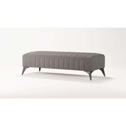 Polsterhocker Home Affaire, B:140cm H:43cm T:60cm, grau, 100% Polyester, Hocker, "MATTHEW Sitzhocker XXL, Maße B/T/H: 140/60/43 cm", Steppung,