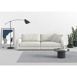 Big-Sofa Trendmanufaktur, B:264cm H:84cm T:126cm, silber, 100% Polyester, Sofas, "Bourbon", extra tiefe Sitzfläche, wahlweise mit