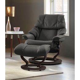 Relaxsessel stressless, B:88cm H:98cm T:78cm, grau, Leder BATICK: BATICK ist ein leicht korrigiertes, durchgefärbtes und genarbtes Möbelleder, bei