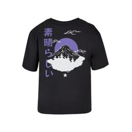 F4NT4STIC Damen T-Shirt "Mount Fuji", schwarz, Gr. L, Obermaterial: 100% Baumwolle, Shirts, Print