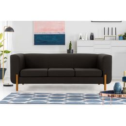 3-Sitzer Home Affaire, B:220cm H:76cm T:88cm, grau, Sofas, "Gaut", 3-Sitzer
