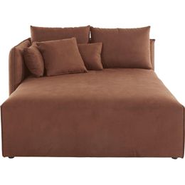 Ottomane OTTO HOME, B:138cm H:86cm T:168cm, braun, 100% Polyester, Sofas, "Nöre", Lounge-Modul - zum eigenen Zusammenstellen, Breite 138cm, Tiefe