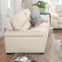 3-Sitzer Calia italia, B:210cm H:92cm T:97cm, beige, Leder SORRENTO - 100% Leder;Leder BULL - 100% Leder, Sofas, "Gaia, hochwertiges Ledersofa mit