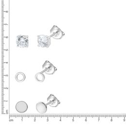 Celesta Damen Paar Ohrstecker "925 Sterling Silber rhodiniert Zirkonia", one-size, Silber 925 (Sterlingsilber), wei&szlig;, Silber 925 (Sterlingsilber),