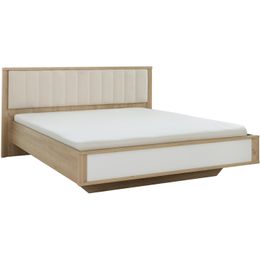 Bett GAMI, B:207cm H:104cm L:206cm, beige, Schlafzimmer, Betten, "MANAE"