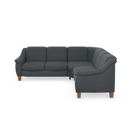 Ecksofa Home Affaire, B:270cm H:91cm T:250cm, grau, 100% Polyester, Wohnzimmer, Sofas, "Caldera L-Form", Federkern, wahlweise mit