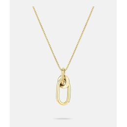 Damen Kette mit Anhänger "Schmuck Geschenk Edelstahl Halskette Modern Knot Knoten", Edelstahl, L: 47 B: 2mm, gold, Liebeskind Berlin, Edelstahl,