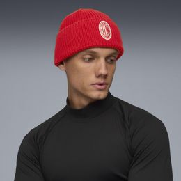 Puma Herren Beanie "AC Milan Essentials Beanie Erwachsene", rot, Obermaterial: 100% Polyester; Unteres Futter: 100% Polyester, M&uuml;tzen