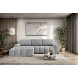 Ecksofa OTTO HOME, B:270cm H:84cm T:166,5cm, grau, 100% Polyester, Wohnzimmer, Sofas, "AZITA klein optionale Schlafsofa mit Bettkasten, B/T/H: