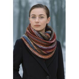 Damen Strickschal "Strickloop"multi, Basic, Collezione Alessandro, gestreift, Polyacryl, Modetücher, Made in Italy, in tollen Farben