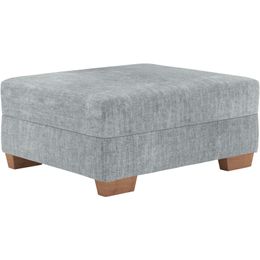Hocker MR. COUCH, B:98cm H:44cm T:82cm, silber, Dolce (100% Polyester), Wohnzimmer, Hocker, "Hilla", Mit DuraSpring-Taschenfederkern, bis 140 kg