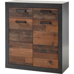 Kombikommode Home Affaire, B:92cm H:104cm T:40cm, braun, FSC-zertifizierter Holzwerkstoff, Schlafzimmer, Sideboards, "BROOKLYN", in dekorativer