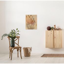 Leinwandbild Komar, B:30cm, braun, Holz, Papier, Wohnzimmer, Bilder, "Pressed Reed - Gr&ouml;&szlig;e 30 x 40 cm", Keilrahmenbild mi Echtholzrahmen