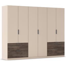 Kleiderschrank Rauch, B:271cm H:210cm T:54cm, beige, Holzwerkstoff, Kinderzimmer, Schränke, "Koda", mit symmetrisch angeordneten Schubladen MADE IN