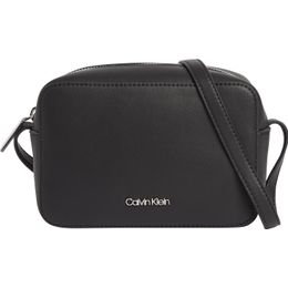 Calvin Klein Damen Mini Bag "MUST CAMERA BAG", schwarz, Lederimitat, Taschen, kleine Umhängetasche