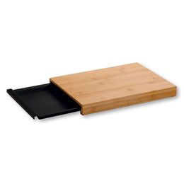 Kesper Schneidebrett, B/H/L: 24,3cm x 3,5cm x 34cm, beige, Schneidebretter, mit Auffangschale