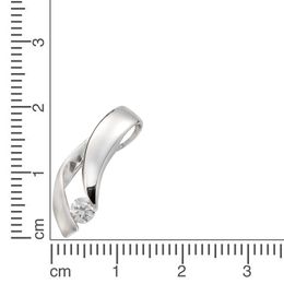 Vivance Damen Kettenanh&auml;nger "Silber 925 rhodiniert Zirkonia", one-size, Silber 925 (Sterlingsilber), 1,4 g, wei&szlig;, Silber 925 (Sterlingsilber),