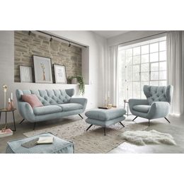 2,5-Sitzer 3C CANDY, B:200cm H:94cm T:95cm, blau, 88% Polyester, 12% Polyacryl, Sofas, "Beatrice, extravagantes Megasofa, bequem, K&uuml;chensofa", mit