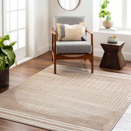 Teppich LIVABLISS, B:160cm H:10mm L:215cm, braun, Kunstfaser, Wohnzimmer, Teppiche, "SANTIAGO", Skandinavischer Teppich, Kurzflor