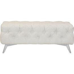 Polsterhocker Home Affaire, B:120cm H:45cm T:80cm, beige, Struktur (100% Polyester);Samtoptik (100% Polyester), Hocker, "Amaury", Chesterfield-Optik,