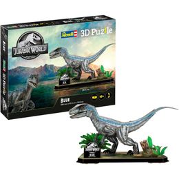 Revell Kinder 3D-Puzzle "Jurassic World Dinosaurier Blue", bunt, Schaumstoff, B:38,4cm H:19,8cm T:16,3cm, Puzzles