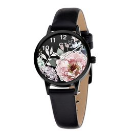 Cool Time Kinder Quarzuhr "The Cool Flower Power", schwarz, Armbanduhren, Armbanduhr, Kinderuhr, M&auml;dchen, analog