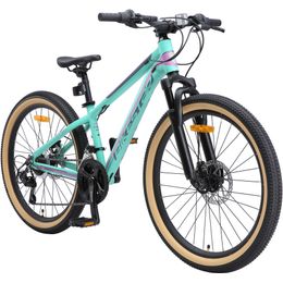 Bikestar Jugendfahrrad, 32cm, 24 Zoll (60,96cm), grün, Fahrräder