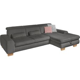 Musterring Ecksofa, B/H/T: 307cm x 86cm x 195cm, Cord, Ottomane rechts, Sitzh&ouml;he 49cm,Sitztiefenverstellung im 3-Sitzer,Kopfteilverstellung,ohne