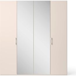 Dreht&uuml;renschrank, B:201cm H:223cm T:60cm, beige, SET ONE BY Musterring, Holzwerkstoff, Schr&auml;nke, "Henderson", mit Spiegel, in 2 Breiten, inkl.