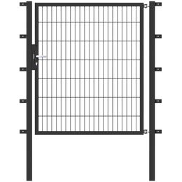 Alberts Zauneinzelt&uuml;r "Flexo", B/H: 125cm x 140cm, grau, Tore, 125 cm Breite, in versch. H&ouml;hen