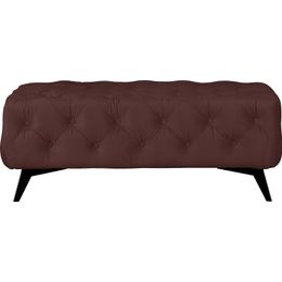 Polsterhocker Home Affaire, B:120cm H:45cm T:80cm, rosa, Struktur (100% Polyester);Samtoptik (100% Polyester), Hocker, "Amaury", Chesterfield-Optik,