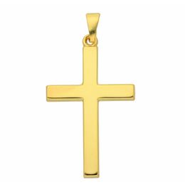 Adelia´s ADELIA ́S Damen Kette mit Anhänger "Schmuckset - Set mit Halskette 585 Gold Kreuz Anhänger", Gelbgold 585, gold, Gold, Halsketten, Schmuckset - Set
