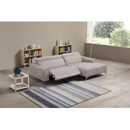 Ecksofa Egoitaliano, B:266cm H:95cm T:163cm, grau, Luxus-Micofaser Lederoptik (100% Polyester) ist ein neues technisches Gewebe mit einem visuellen
