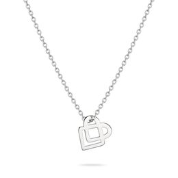 Damen Kette mit Anhänger "Schmuck Edelstahl Halskette Keep Loving Herz", Edelstahl, L: 45 B: 1,2mm, silber, Liebeskind Berlin, Edelstahl, B:1,2mm,