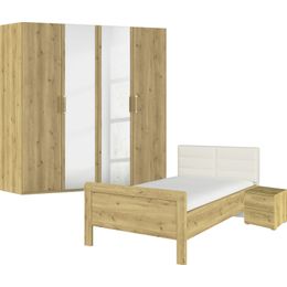 Schlafzimmer-Set Rauch, braun, Holzwerkstoff, Schlafzimmerm&ouml;bel-Sets, "Komplettschlafzimmer Schlafzimmer EVELYN", Schrank und Bett in 2 Breiten,