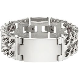 Bruno Banani Damen Edelstahlarmband "Schmuck", 21cm, Edelstahl, silber, Edelstahl, Armb&auml;nder