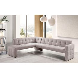 Essbank, B:265cm H:83cm T:199cm, braun, exxpo - SOFA FASHION, K&uuml;che, Sitzb&auml;nke, "Barista, bequem und elegant, hohe Bodenfreiheit", Eckbank Barista