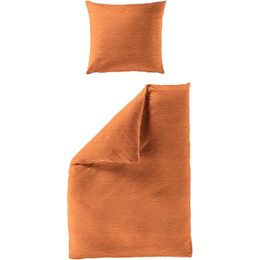 Bettw&auml;sche Bierbaum, orange, Seersucker, Obermaterial: 100% Baumwolle, Jugendzimmer, Bettw&auml;sche, "Chic Uni", Schickes Unidesign: Modern und elegant