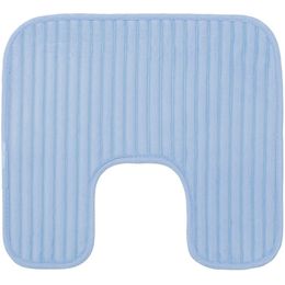 G&ouml;zze Badematte G&Ouml;ZZE, H:7mm, blau, Polyester, Badematten, "Berlin", Badteppich, Uni Farben, Cord Optik, waschbar
