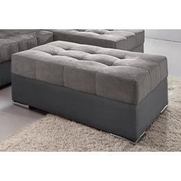 Polsterhocker Collection AB, B:97cm H:41cm T:68cm, schwarz, Kunstleder SOFTLUX/100% Polyester, Hocker, "Josy, B: 97 cm", individuell zu kombinieren,