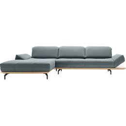 Ecksofa, B:293cm H:117cm T:212cm, blau, CREATION BY ROLF BENZ, Wohnzimmer, Sofas, "CR.420, Designecksofa, L-Form", in 2 Qualit&auml;ten, Holzrahmen in